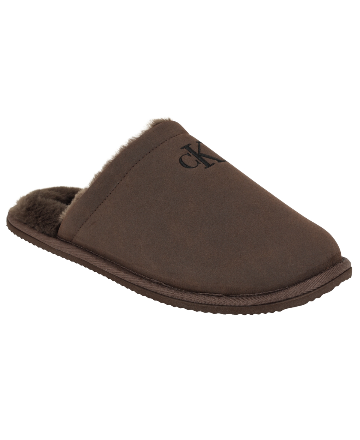 Click here for Calvin Klein Mens Roon Plush Lined Footbed Silhoue... prices