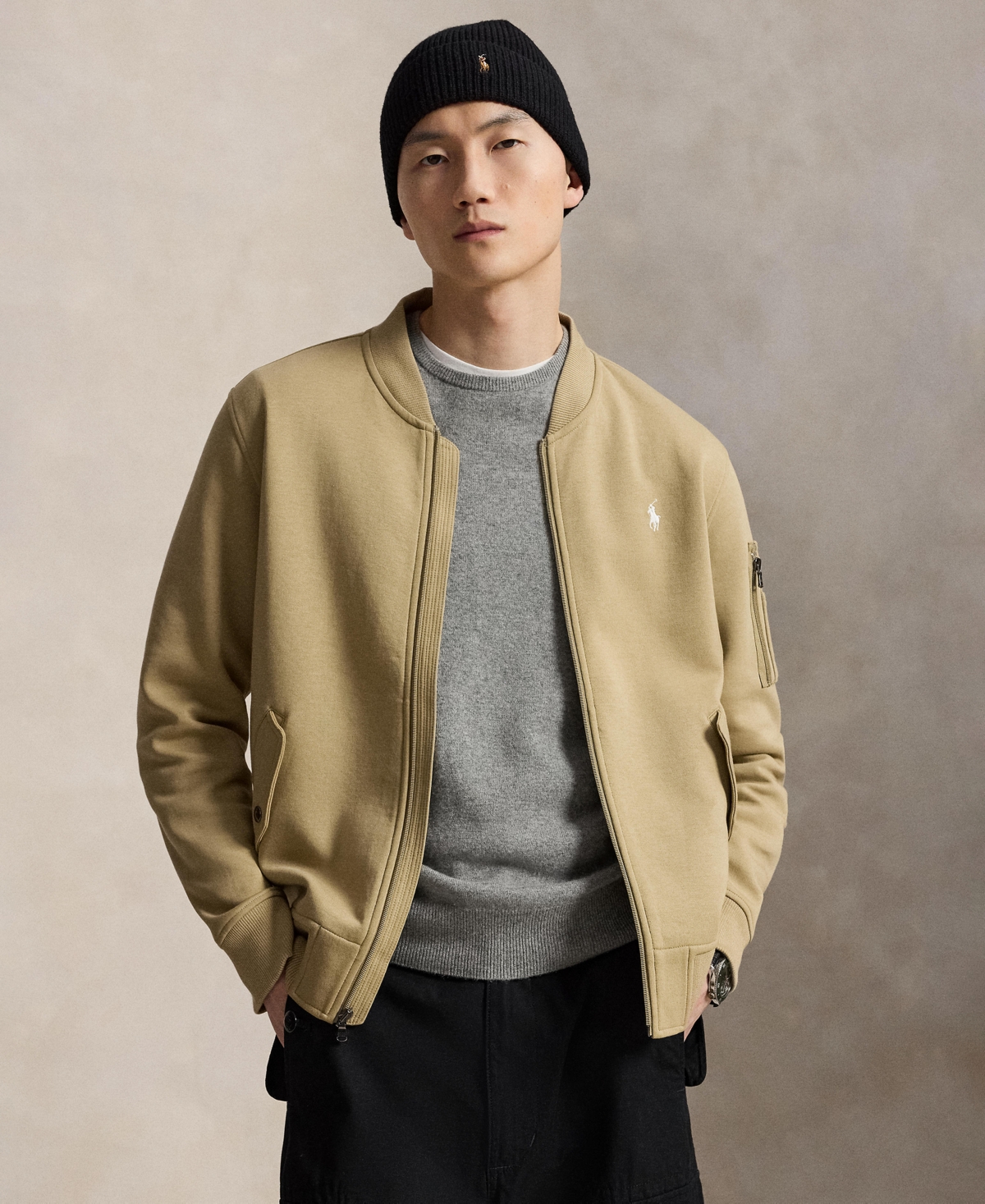 Click here for Polo Ralph Lauren Mens Double-Knit Flight Bomber J... prices