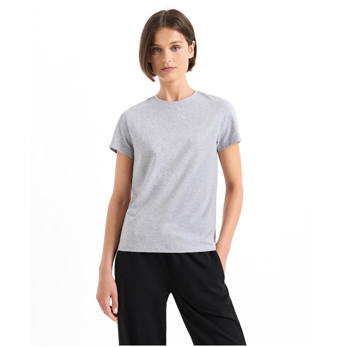 Click here for Pact Womens Luxe Signature Crewneck Tee - Heather... prices