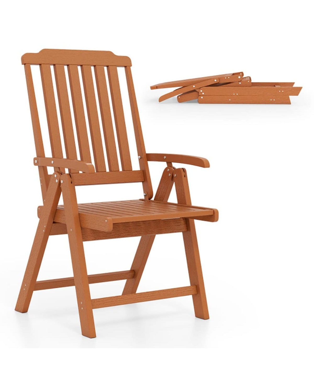 Click here for Yiortwo Foldable Hdpe Patio Dining Chair with Armr... prices