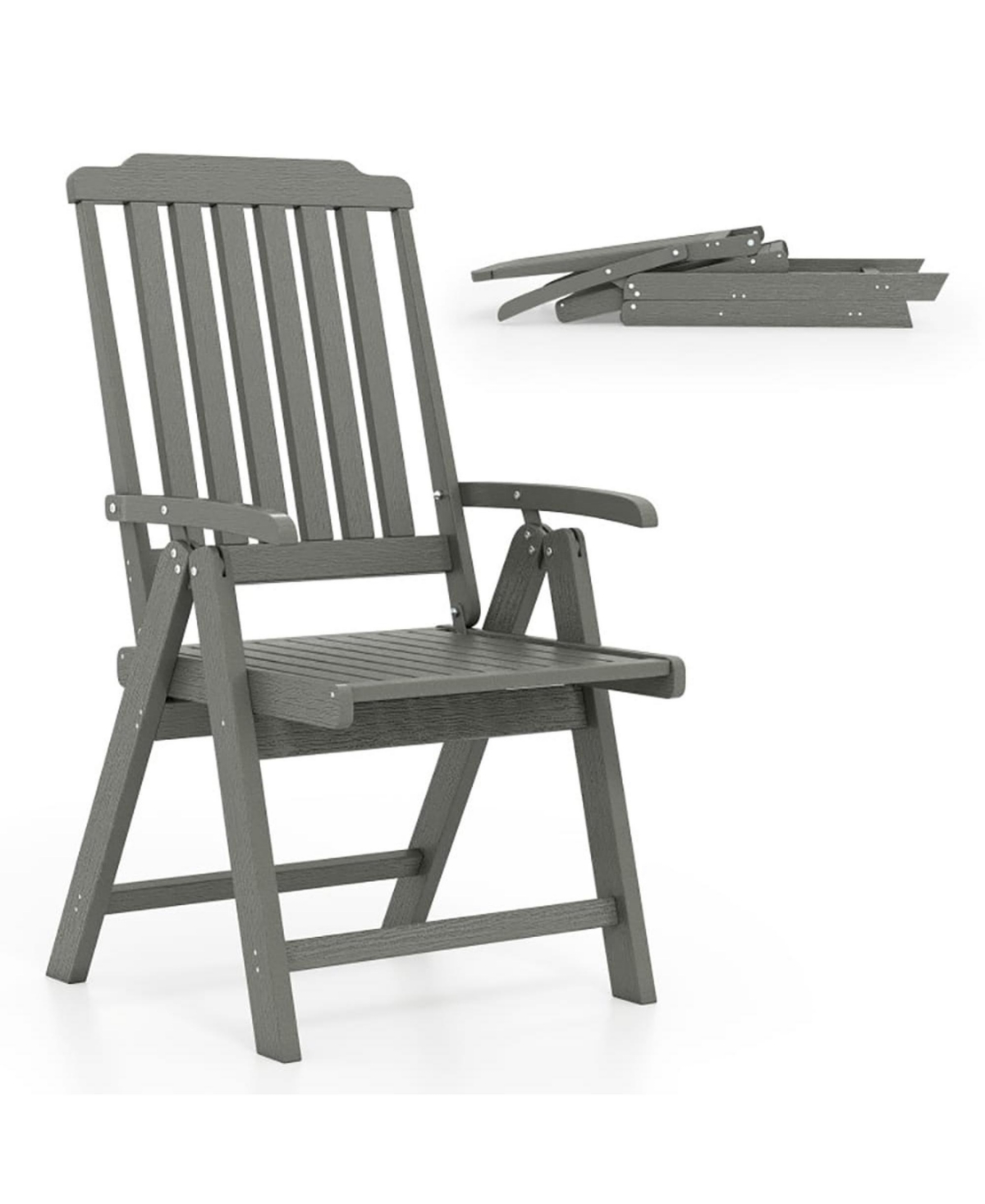 Click here for Yiortwo Foldable Hdpe Patio Dining Chair with Armr... prices