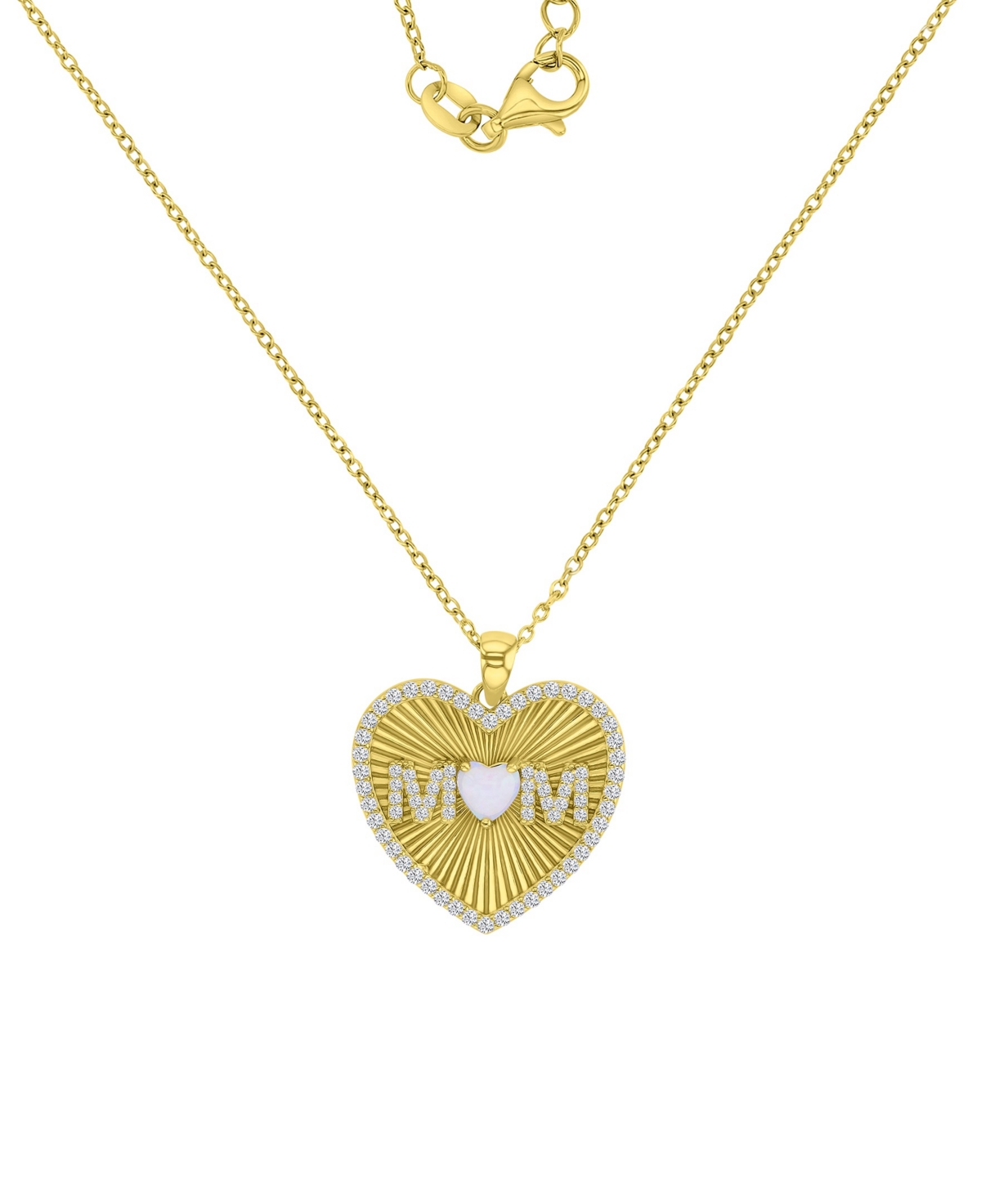 Click here for Macys 14k Gold-Plated Opal Charm Chain Necklace -... prices