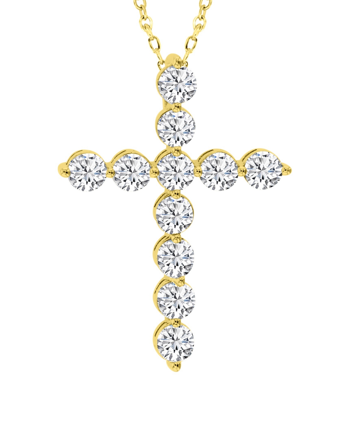 Click here for Macys 14k Gold-Plated Slim Daily Wear Cross Neckla... prices