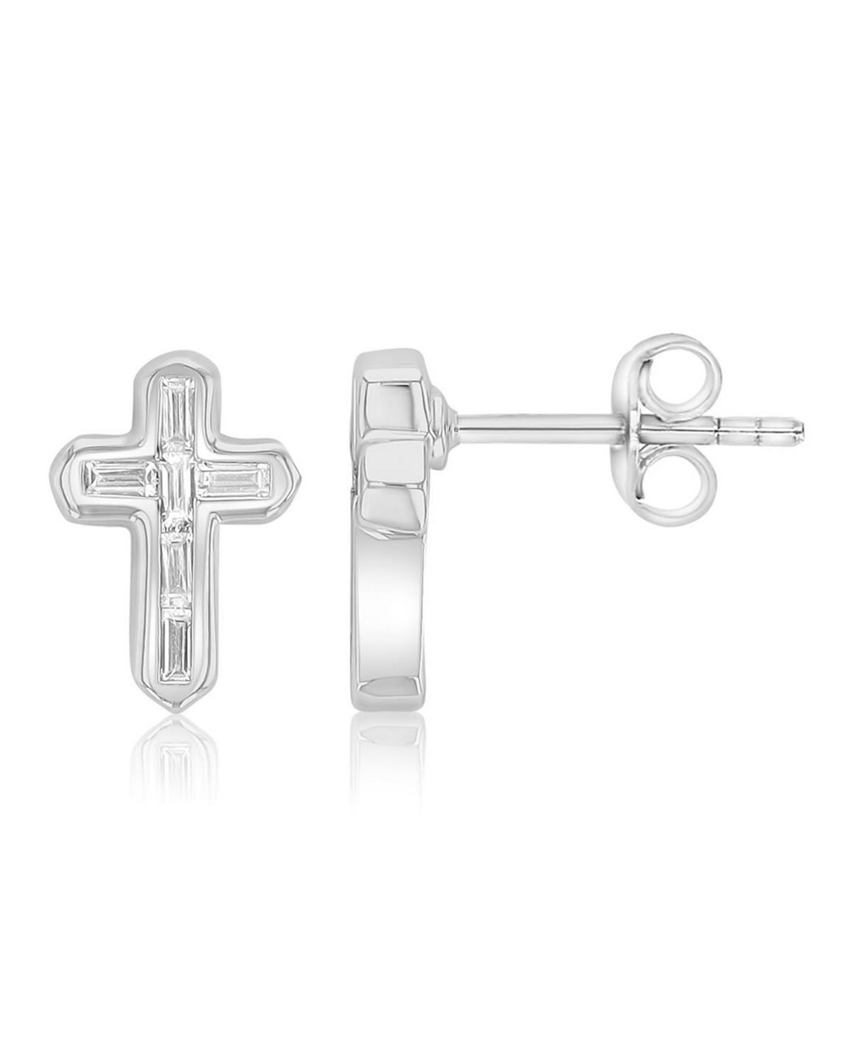 Click here for Macys Cross Crystal Stud Earrings - Silver prices