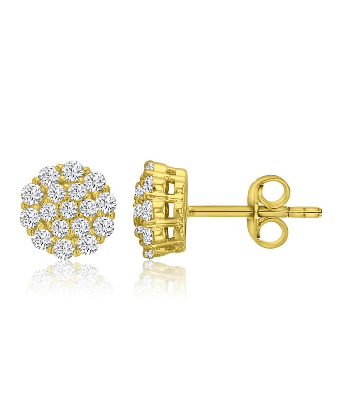 Click here for Macys 14k Gold-Plated Delicate Halo Stud Earrings... prices