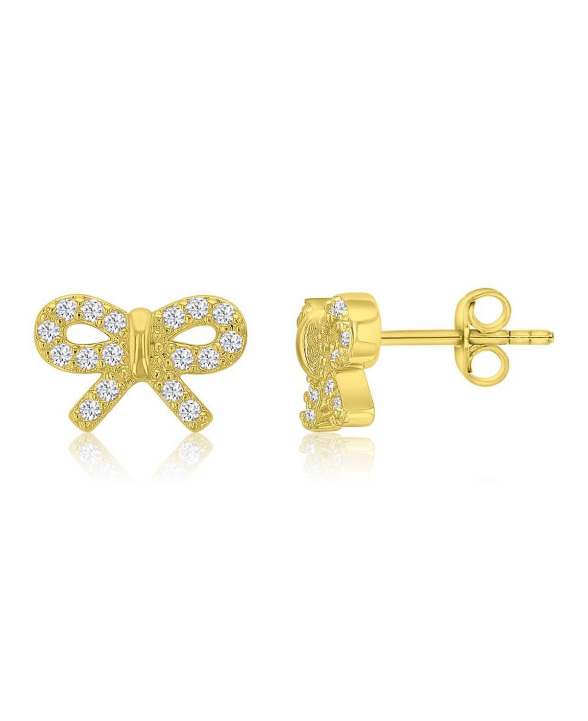 Click here for Macys 14k Gold-Plated Delicate Bow Stud Earrings -... prices