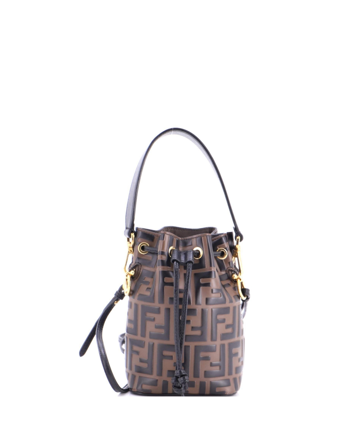 Click here for Pre-Owned Fendi Mini Mon Tresor Bucket Bag Zucca E... prices