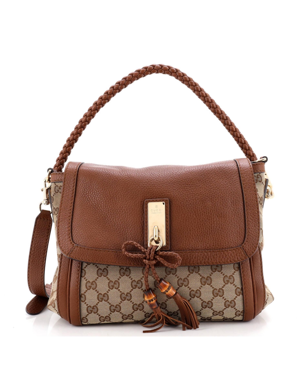 Click here for Pre-Owned Gucci Medium Bella Flap Shoulder Bag Gg... prices