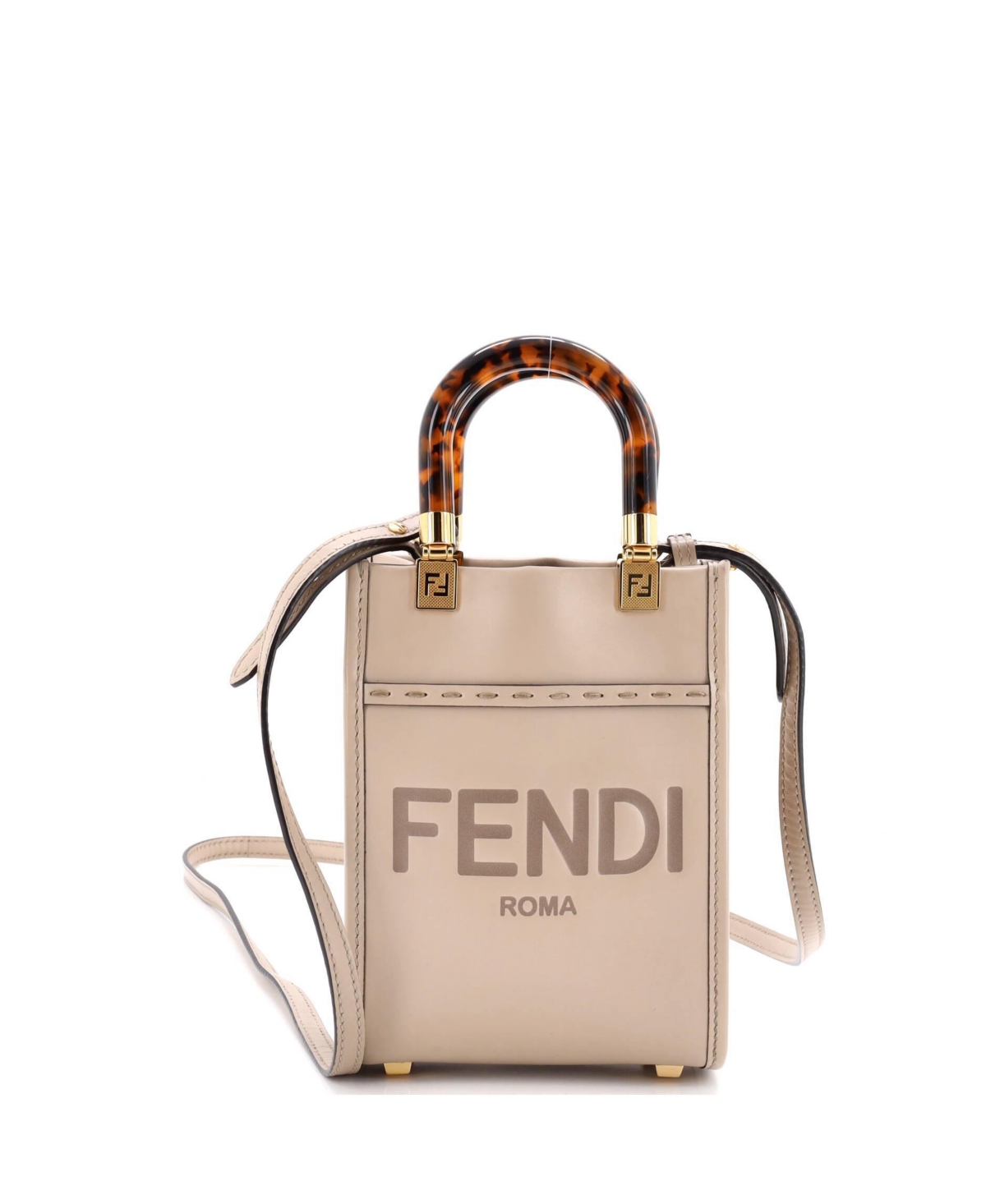 Click here for Pre-Owned Fendi Mini Sunshine Shopper Tote Leather... prices