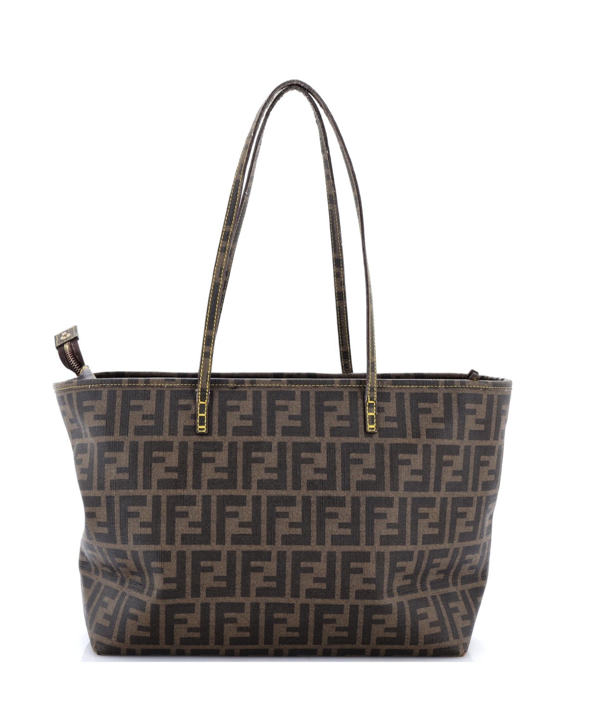 Click here for Pre-Owned Fendi Medium Roll Tote Zucca Coated Canv... prices