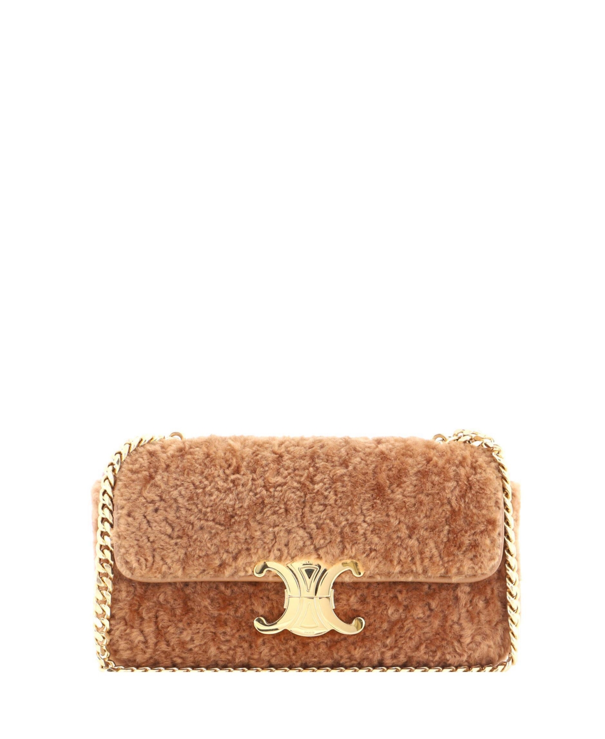 Click here for Pre-Owned Celine Small Triomphe Chain Shoulder Bag... prices