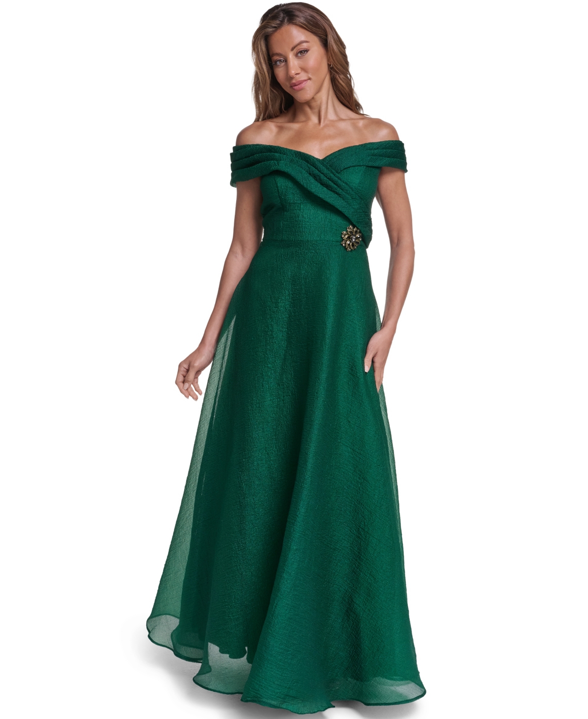 Click here for Eliza J Womens Off-the-Shoulder Ballgown Dress - H... prices