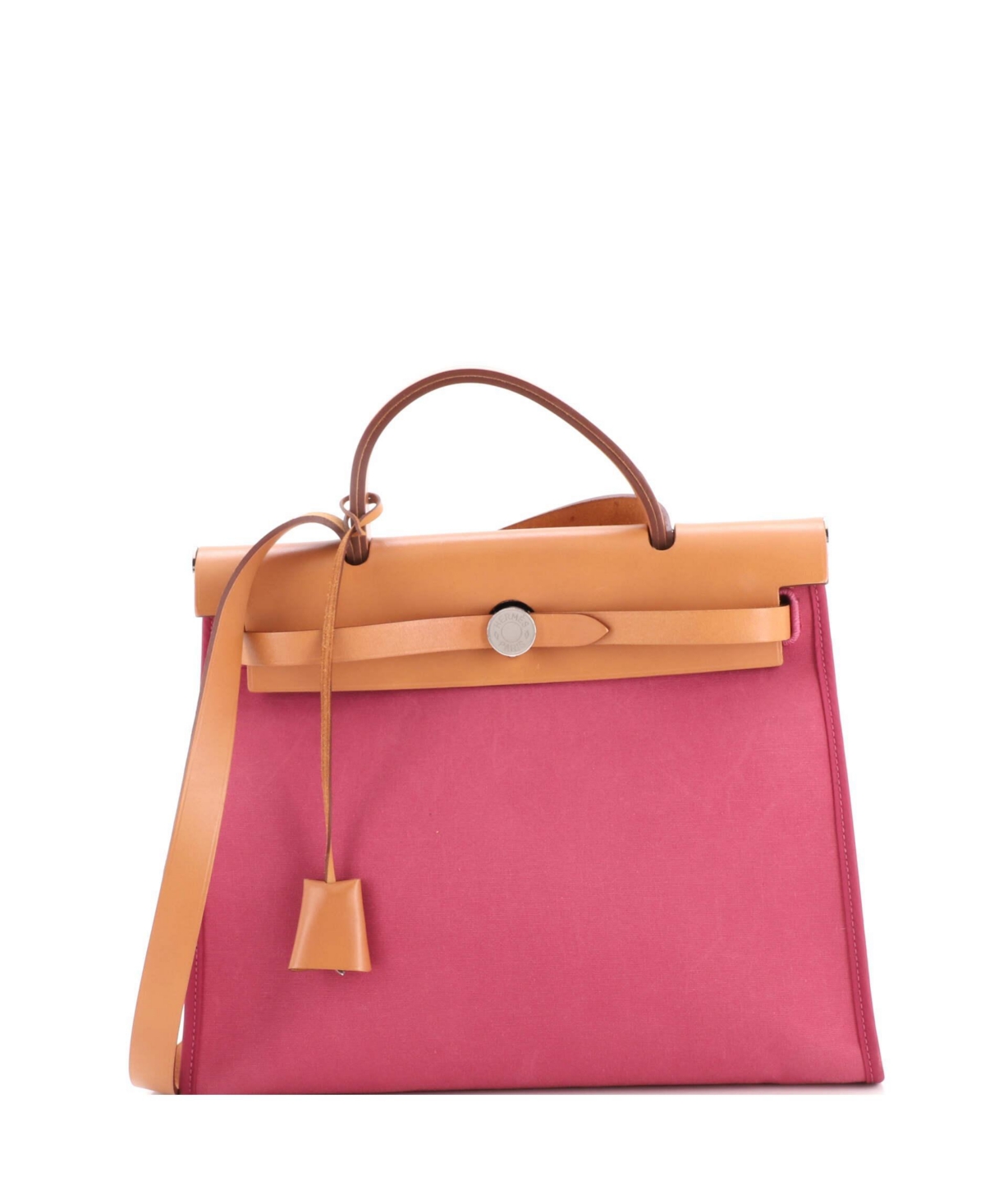 Click here for Pre-Owned Hermes 31 Herbag Zip Leather and Toile -... prices