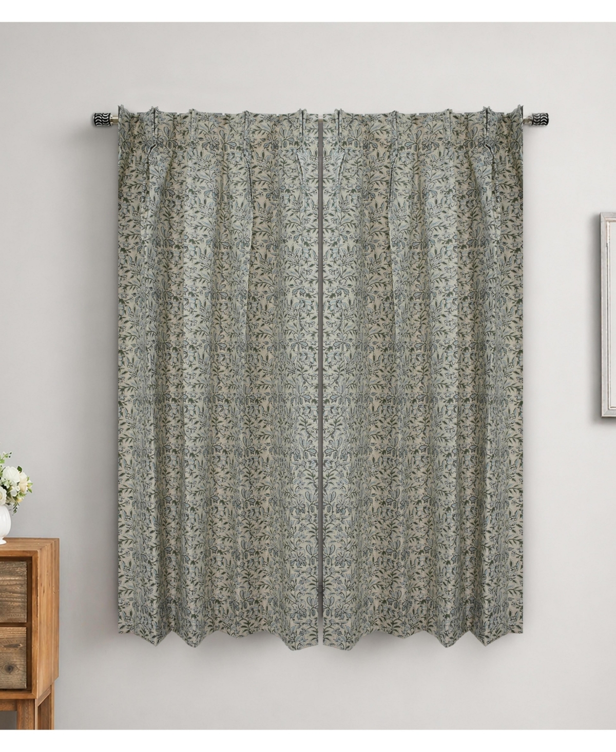 Click here for Fabdivine Handcrafted Floral Block Print Pleated G... prices