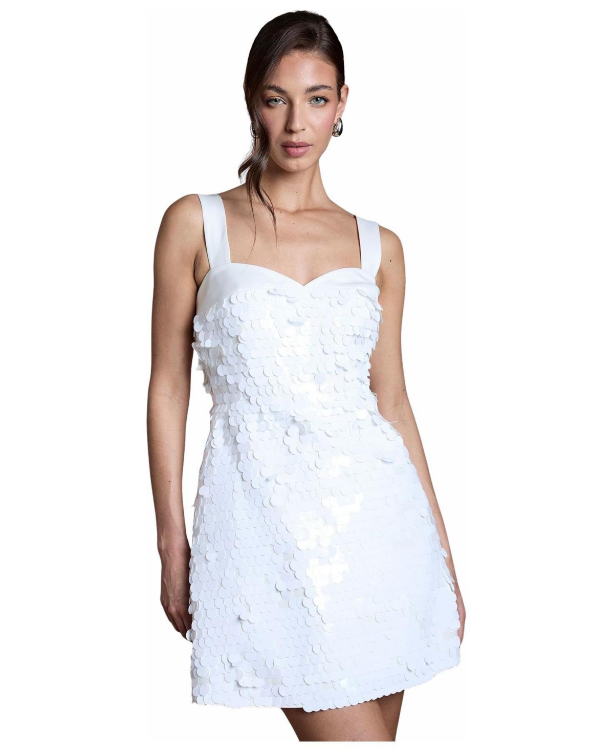 Click here for Coast Womens Sequin Bridal Mini Dress - Ivory prices