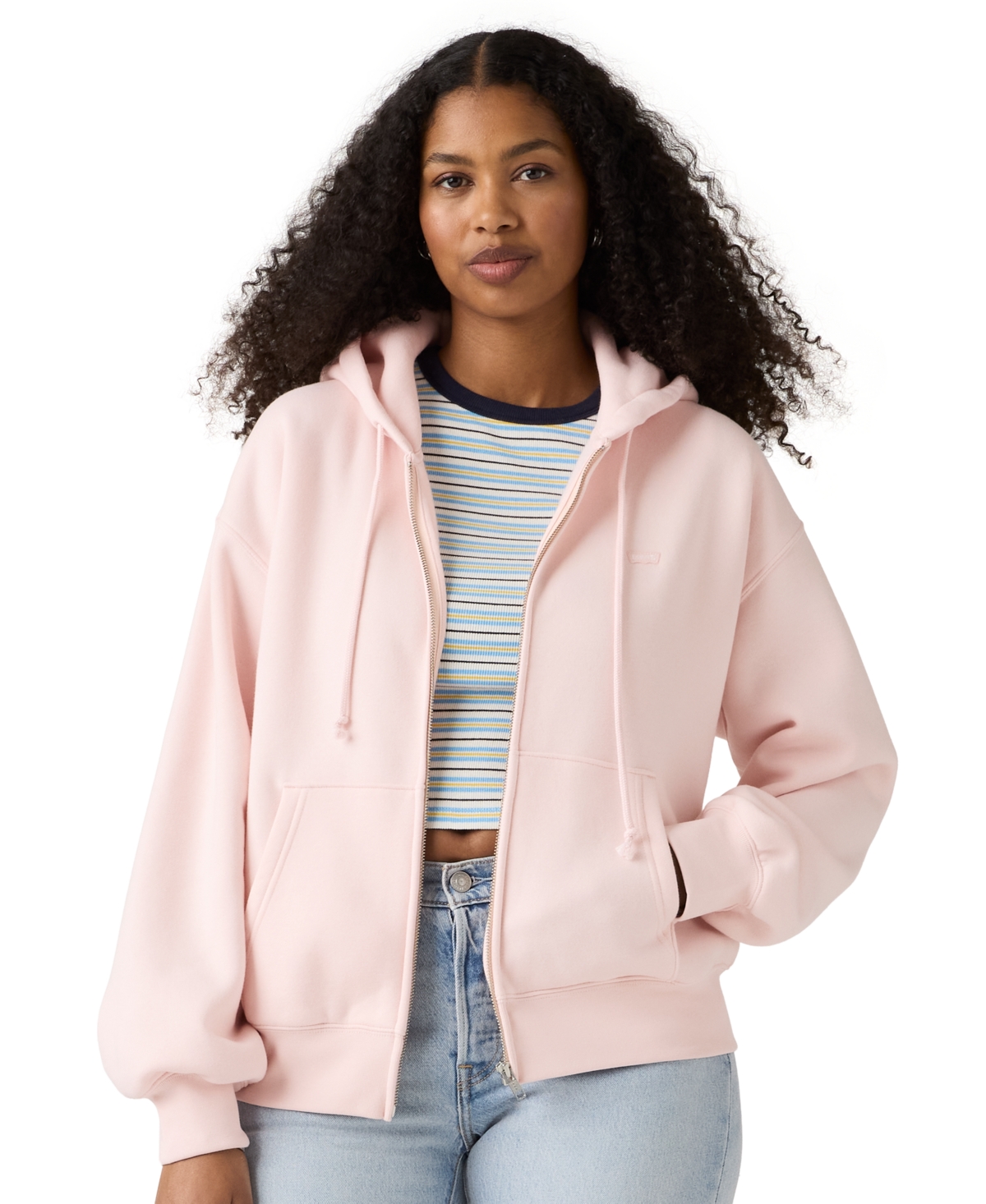 Click here for Levis Womens Everyday Zip-Up Hoodie - Crystal Pink prices