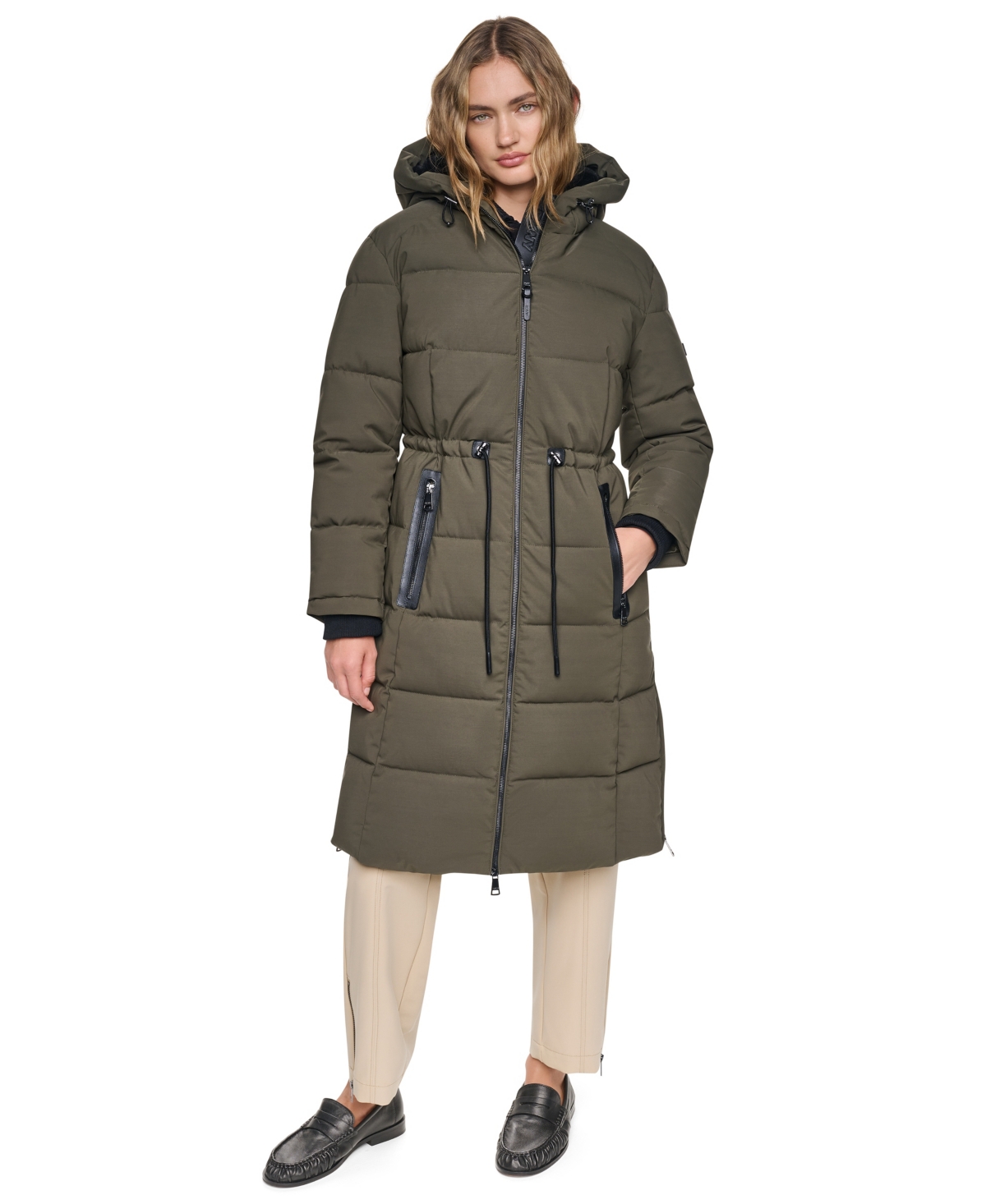 Click here for Dkny Womens Walker Length Anorak Lined Hood Coat -... prices