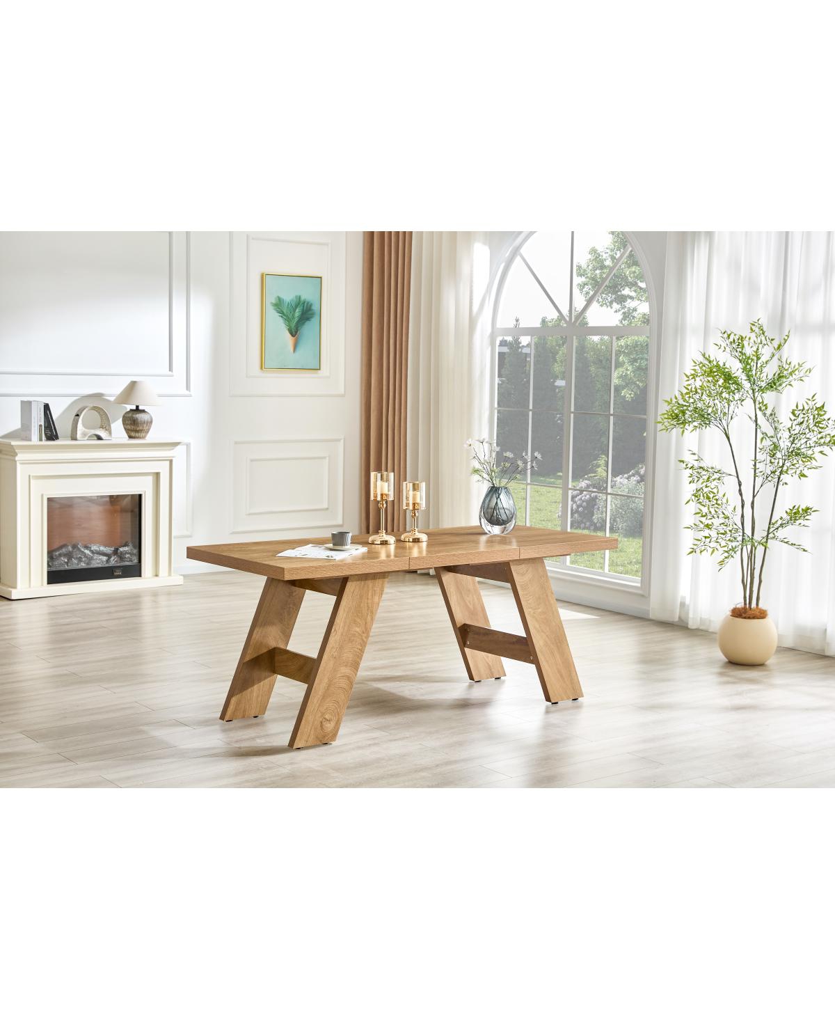 Click here for Streamdale Furniture 71 Light Wood Grain Rectangul... prices