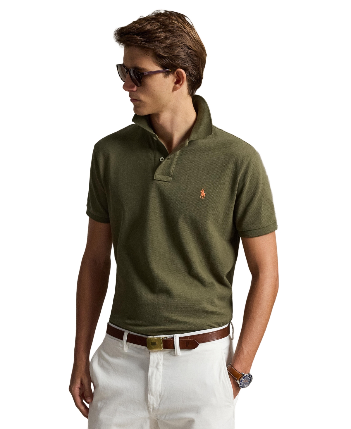 Click here for Polo Ralph Lauren Mens Custom Slim Fit Mesh Polo -... prices