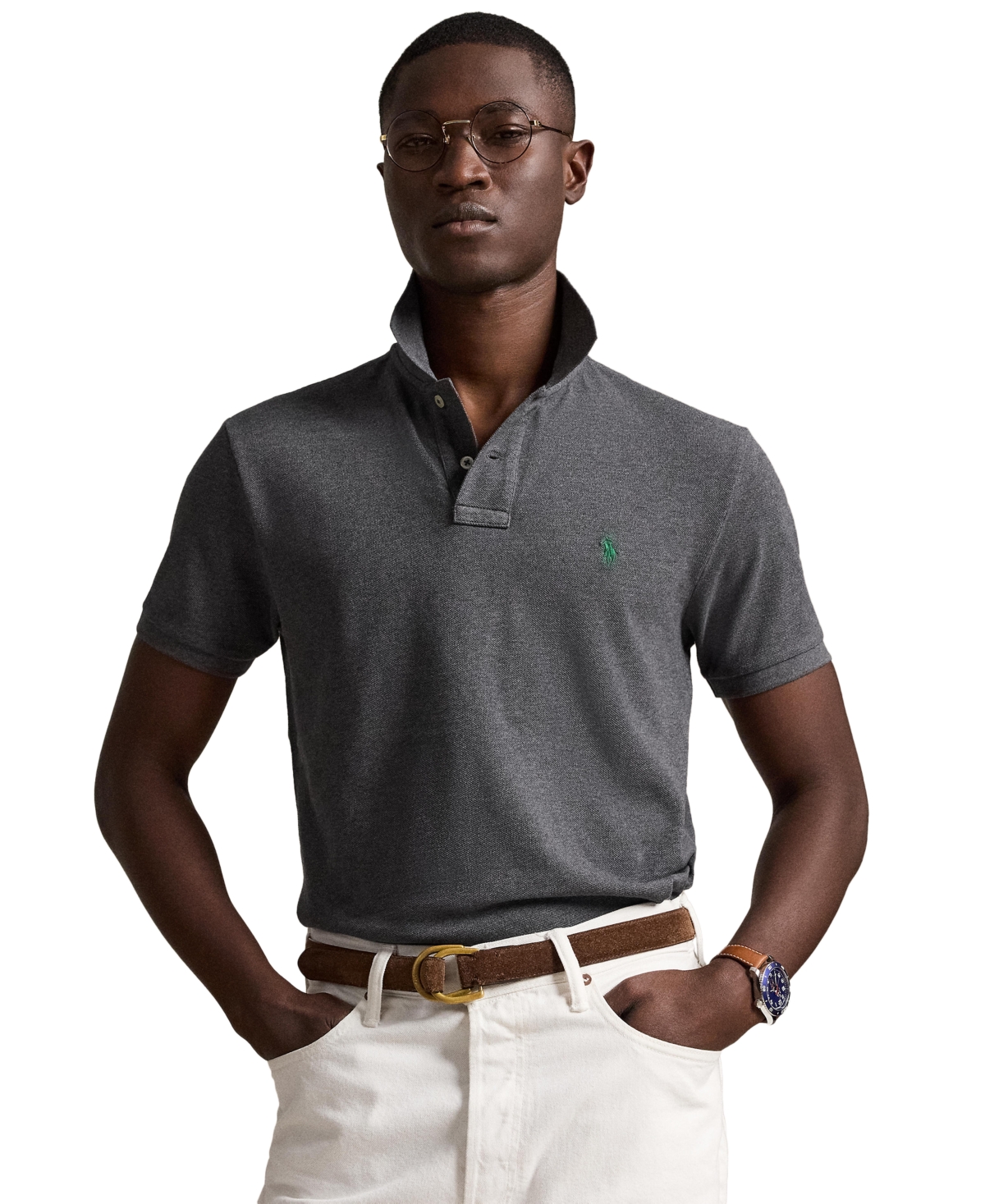 Click here for Polo Ralph Lauren Mens Custom Slim Fit Mesh Polo -... prices