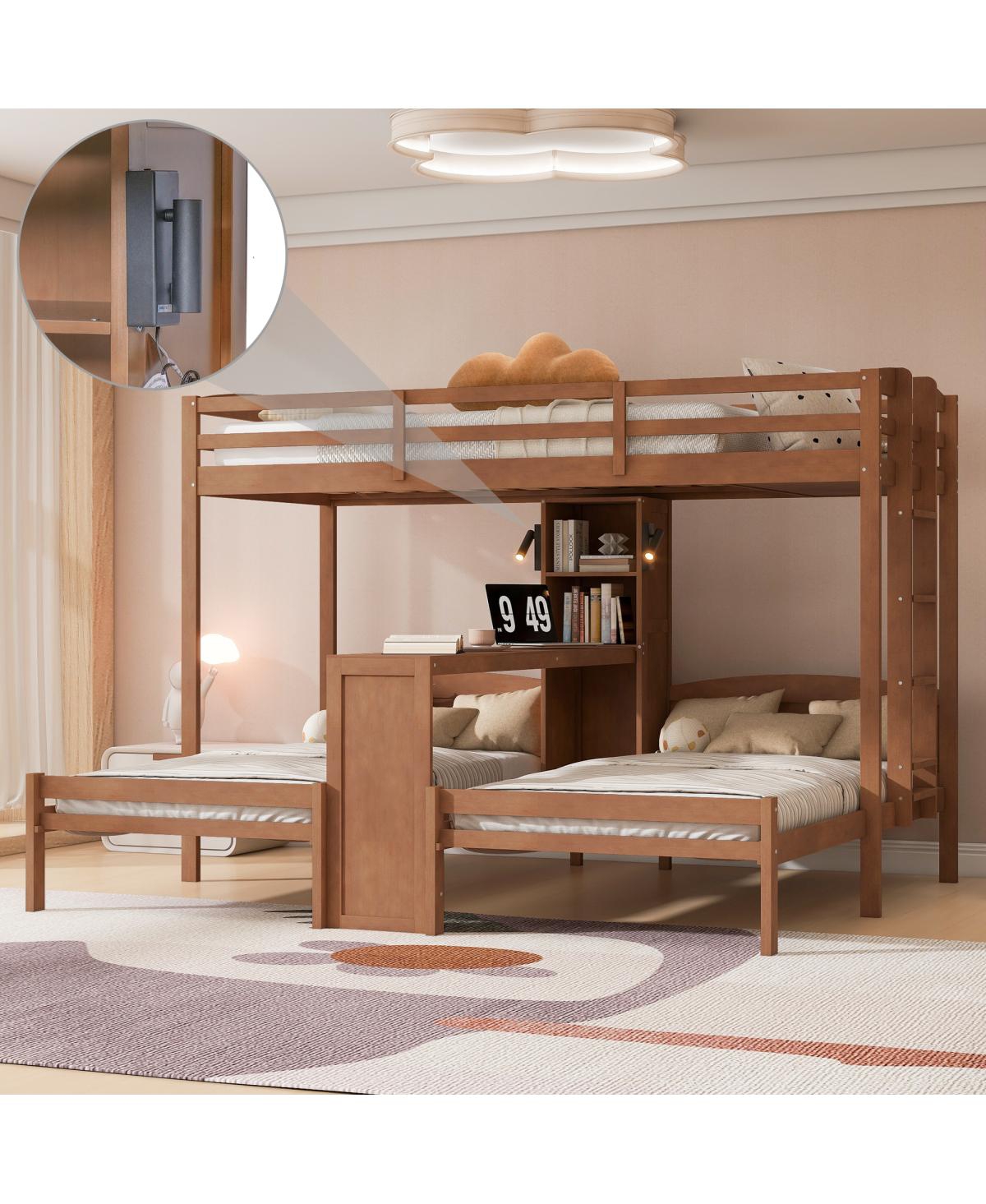 Click here for Streamdale Furniture Twin Bunk Bed With Desk  Stor... prices