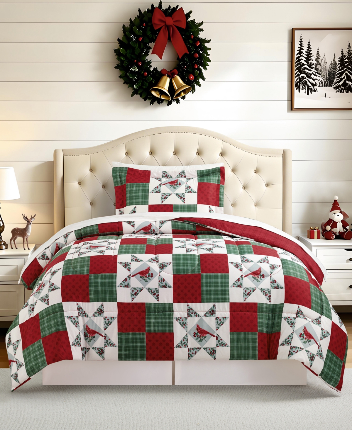 Click here for Macys Cardinal Patch Soft Hand Feel 8-Piece Comfor... prices