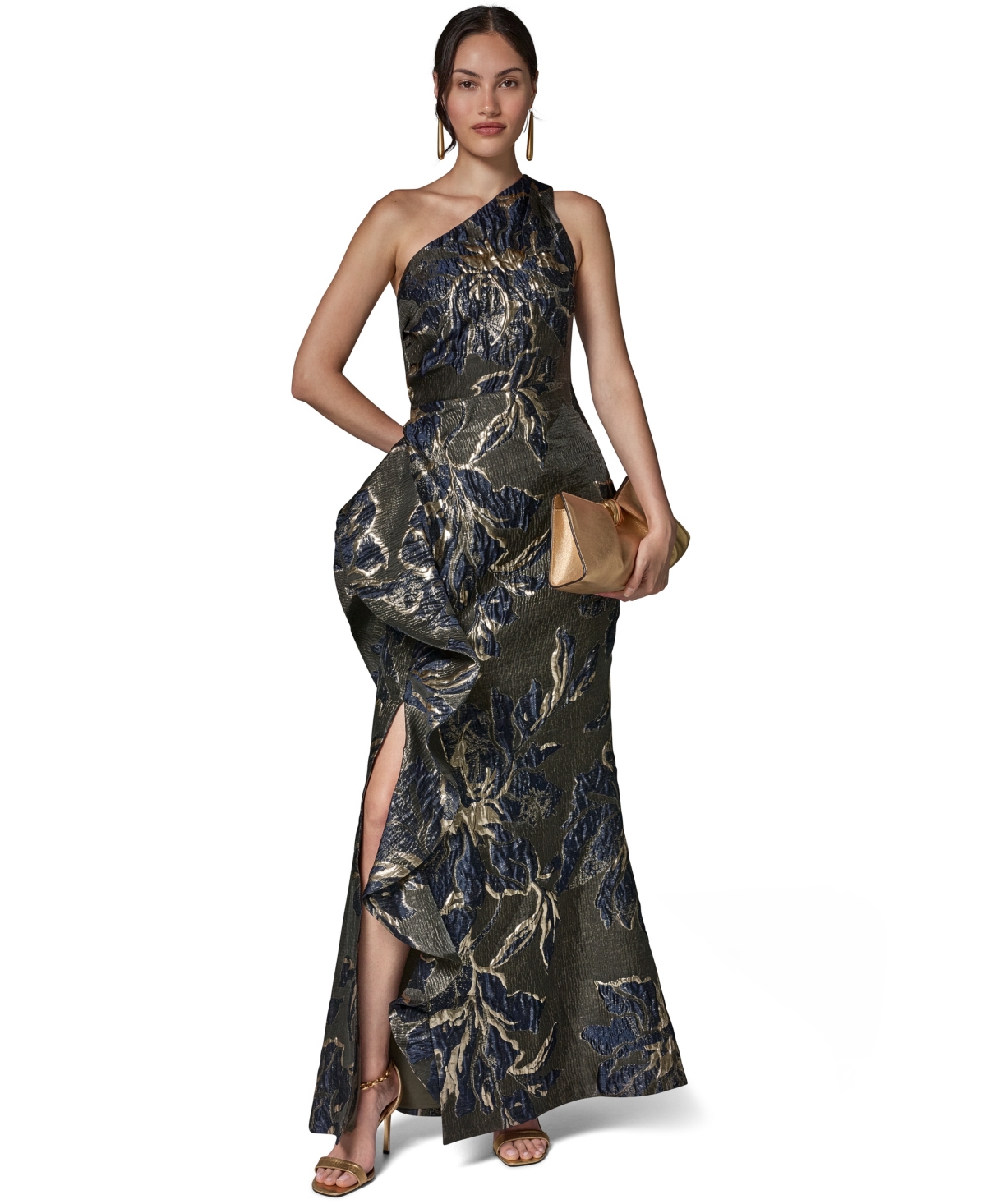 Click here for Donna Karan New York Womens Metallic Floral Jacqua... prices