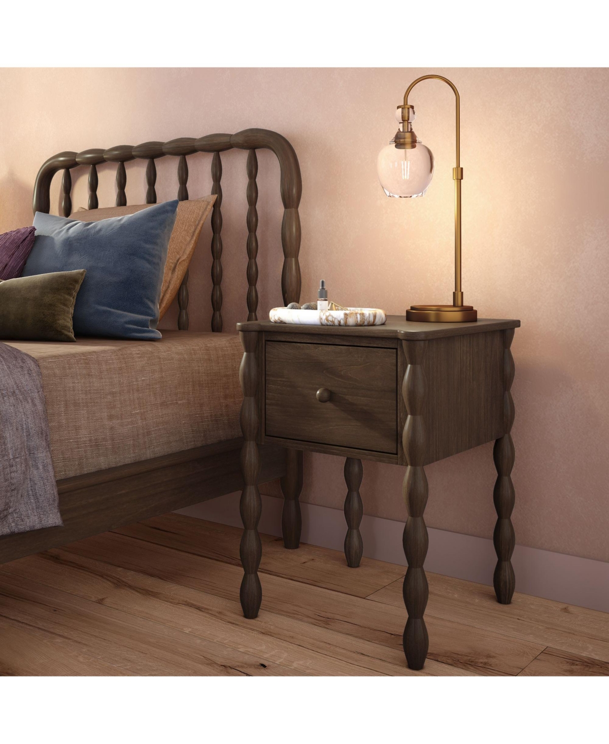 Click here for Plank+Beam Jenny Lind 1 Drawer Nightstand - Walnut prices
