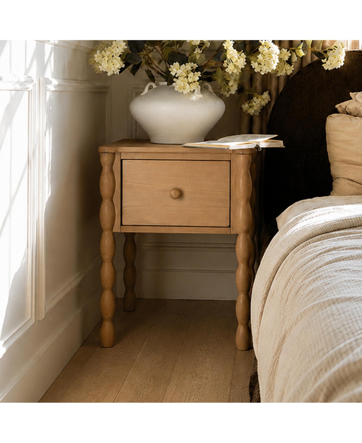 Click here for Plank+Beam Jenny Lind 1 Drawer Nightstand - Blonde prices