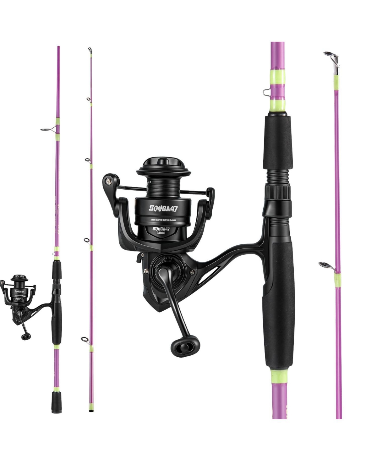 Click here for Aofar 2Pack 60 Fishing Rod Spinning Reel Combo - P... prices
