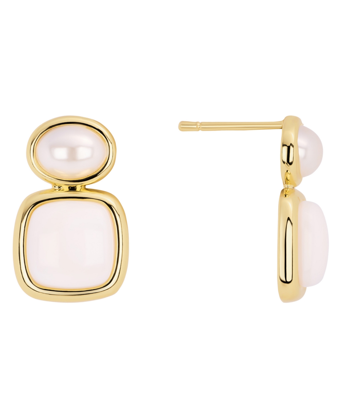 Click here for Macys Gold-Plated Howlite Lapis Imitation Pearl St... prices