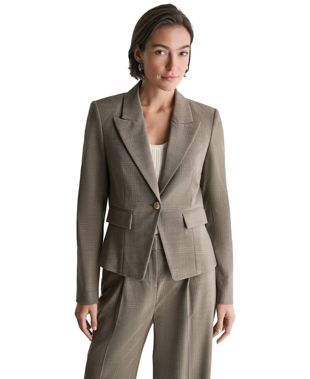 Click here for Bcbg Womens Peak-Lapel One-Button Blazer Jacket -... prices