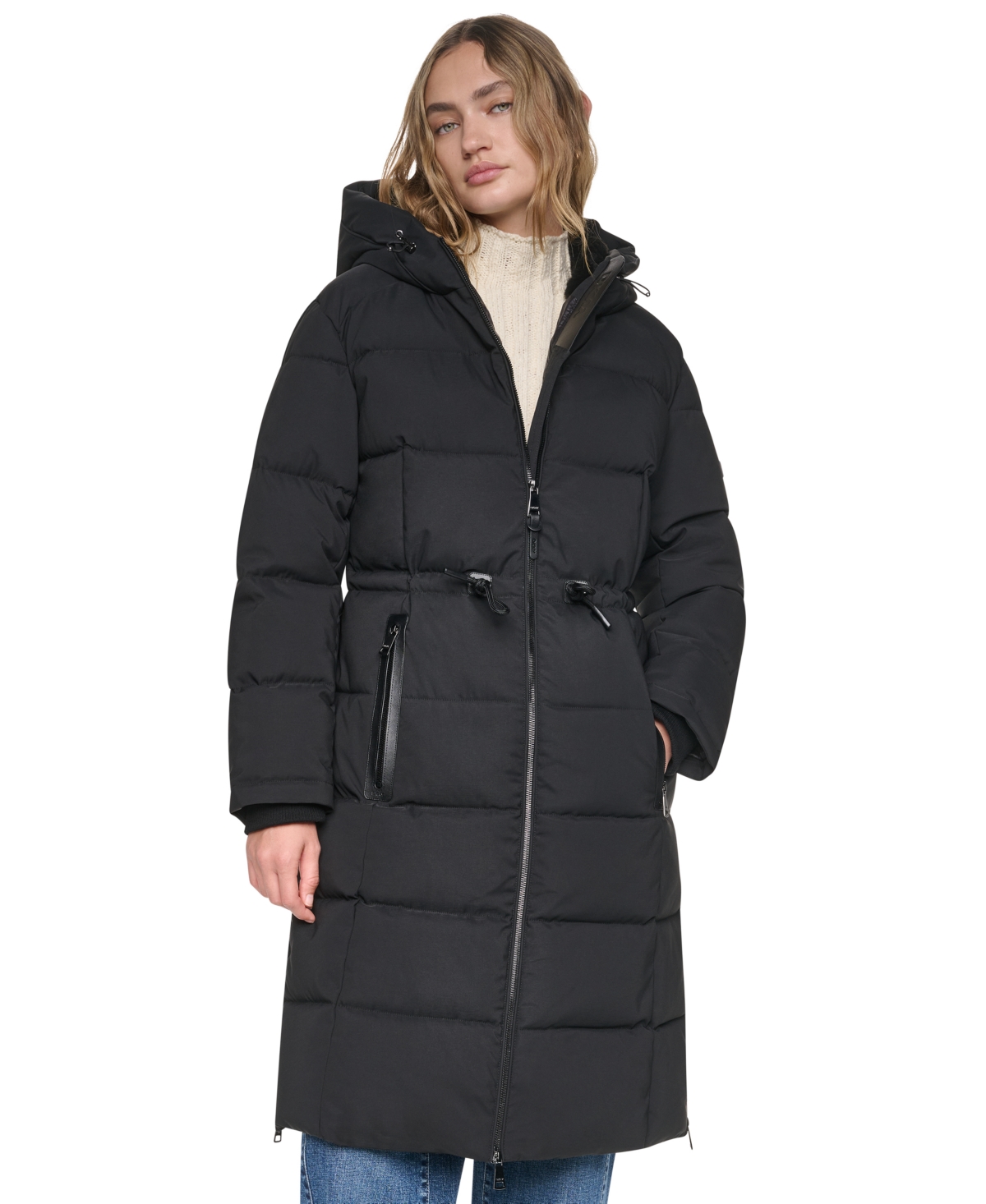 Click here for Dkny Womens Walker Length Anorak Lined Hood Coat -... prices