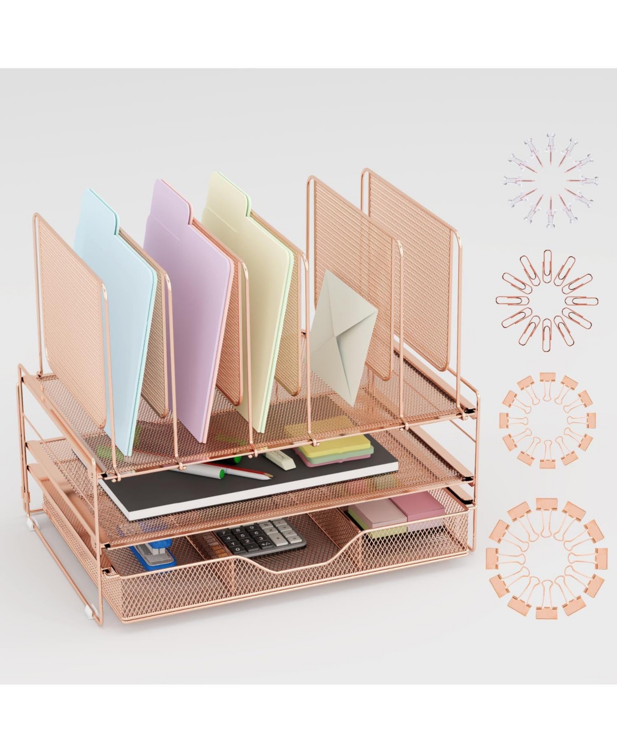 Click here for Danrong Metal Desk Organizer with Vertical File Ho... prices