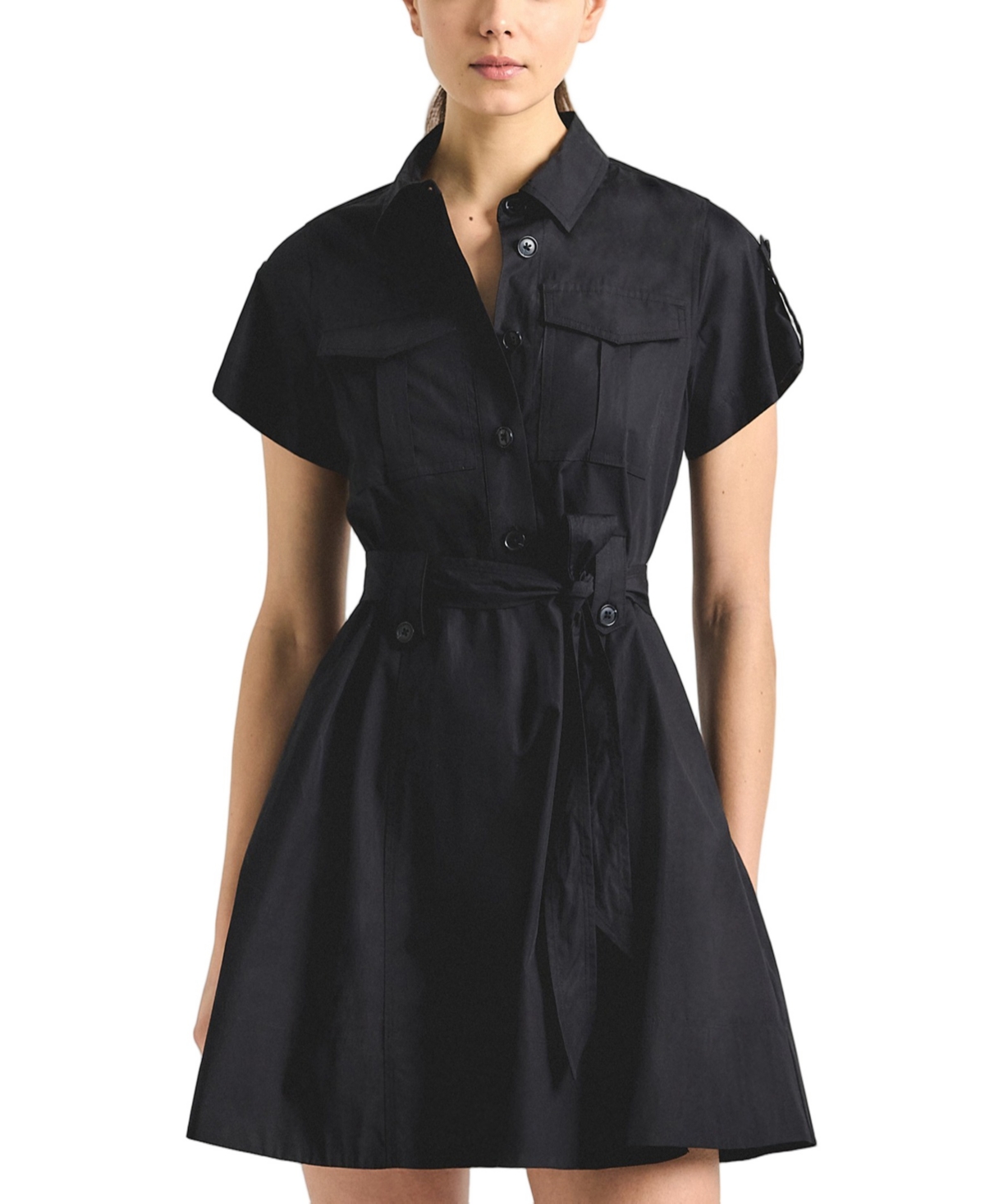 Click here for Derek Lam 10 Crosby Womens Cap-Sleeve Collared Cot... prices
