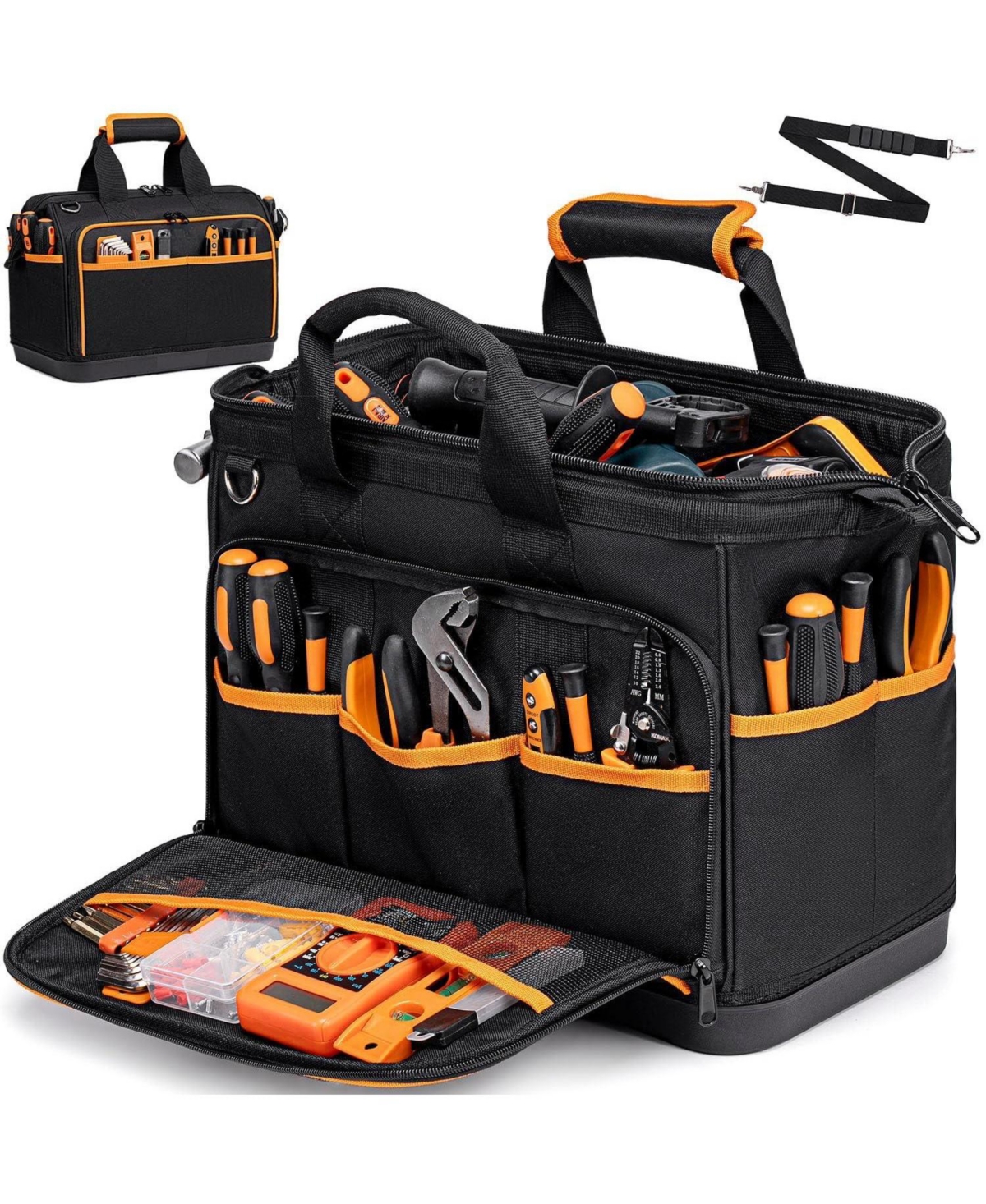Click here for Xdovet Electrician Tool Bag 26 Pockets Hard Bottom... prices