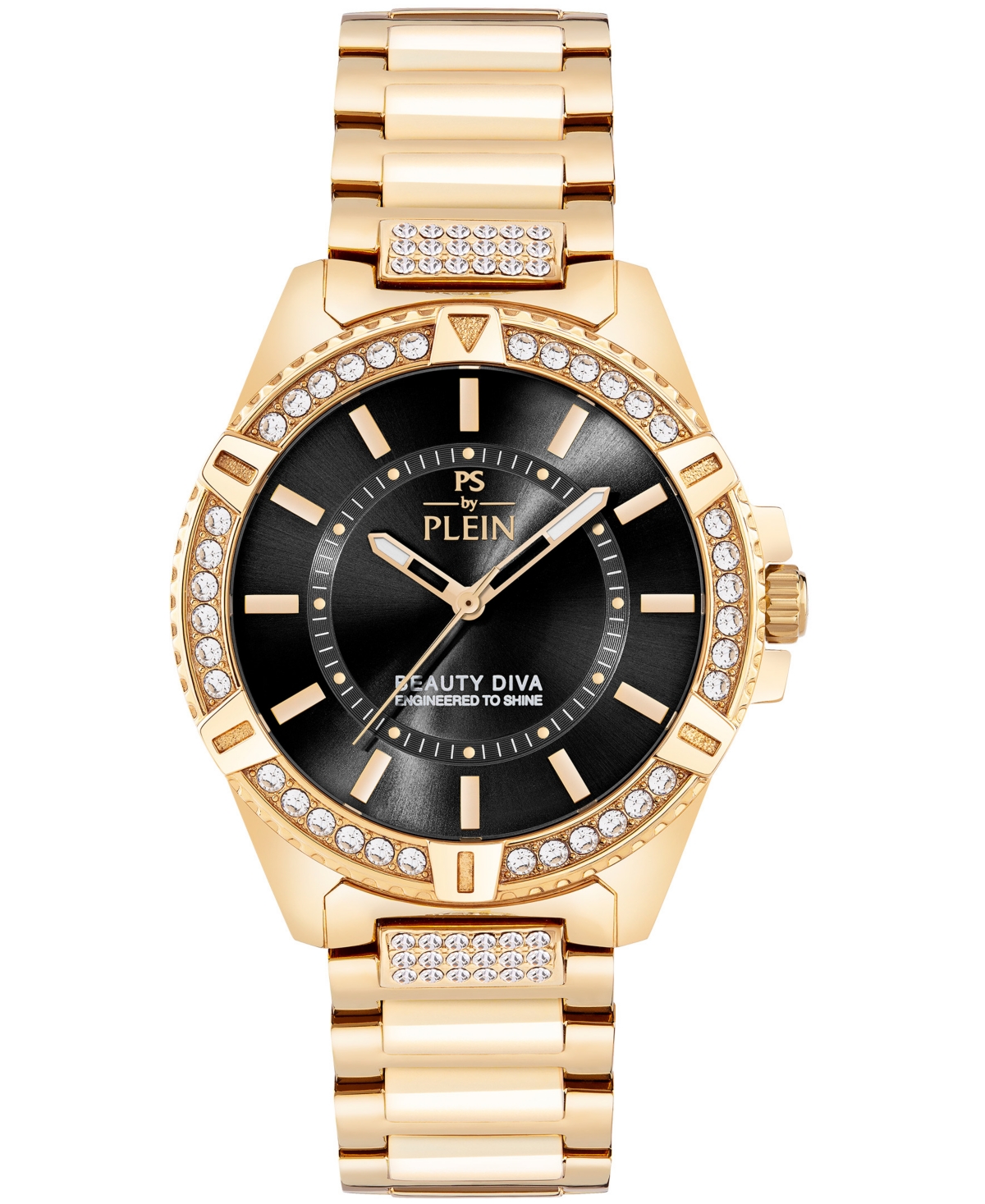 Click here for Plein Sport Beauty Diva Womens Quartz Round Ip Yel... prices
