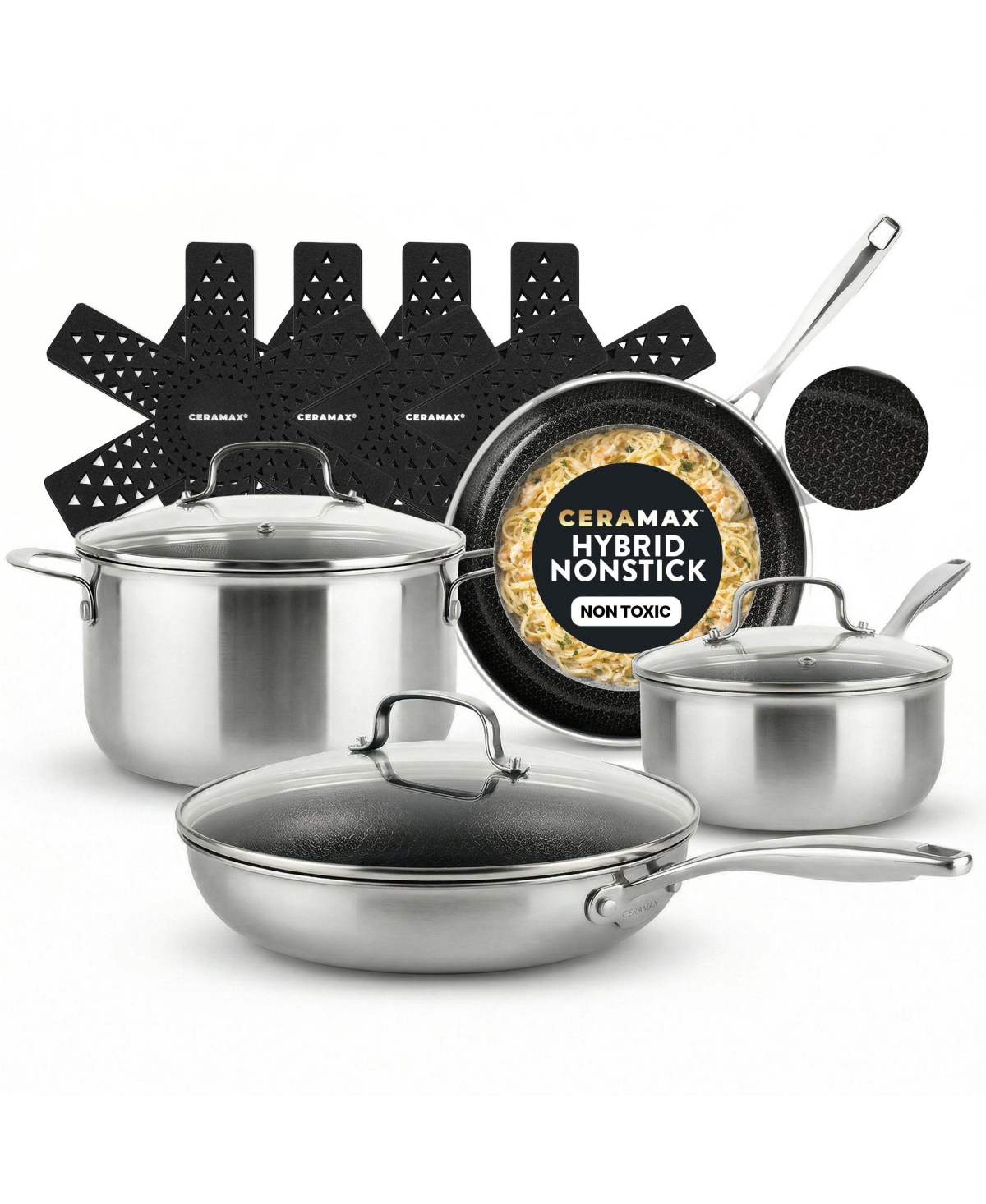 Click here for Gotham Steel Ceramax 12-Piece Tri-Ply Micro Textur... prices