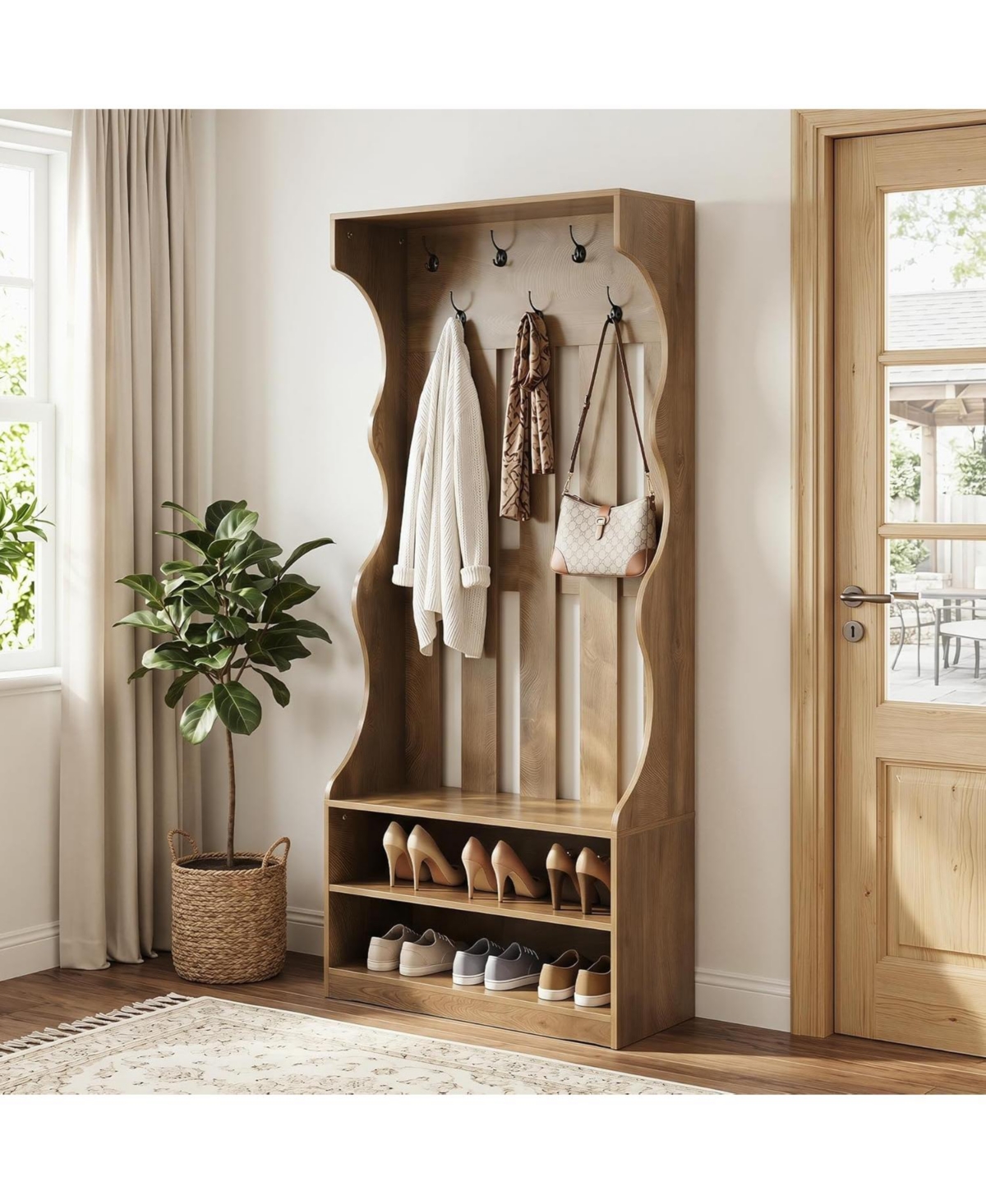 Click here for Tribesigns 3-in-1 Coat Rack with Shoe Bench: 70.9i... prices