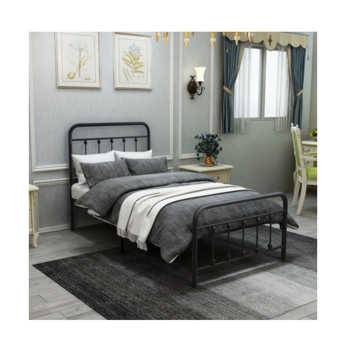 Click here for Lucky One Twin Size Metal Platform Bed Frame with... prices
