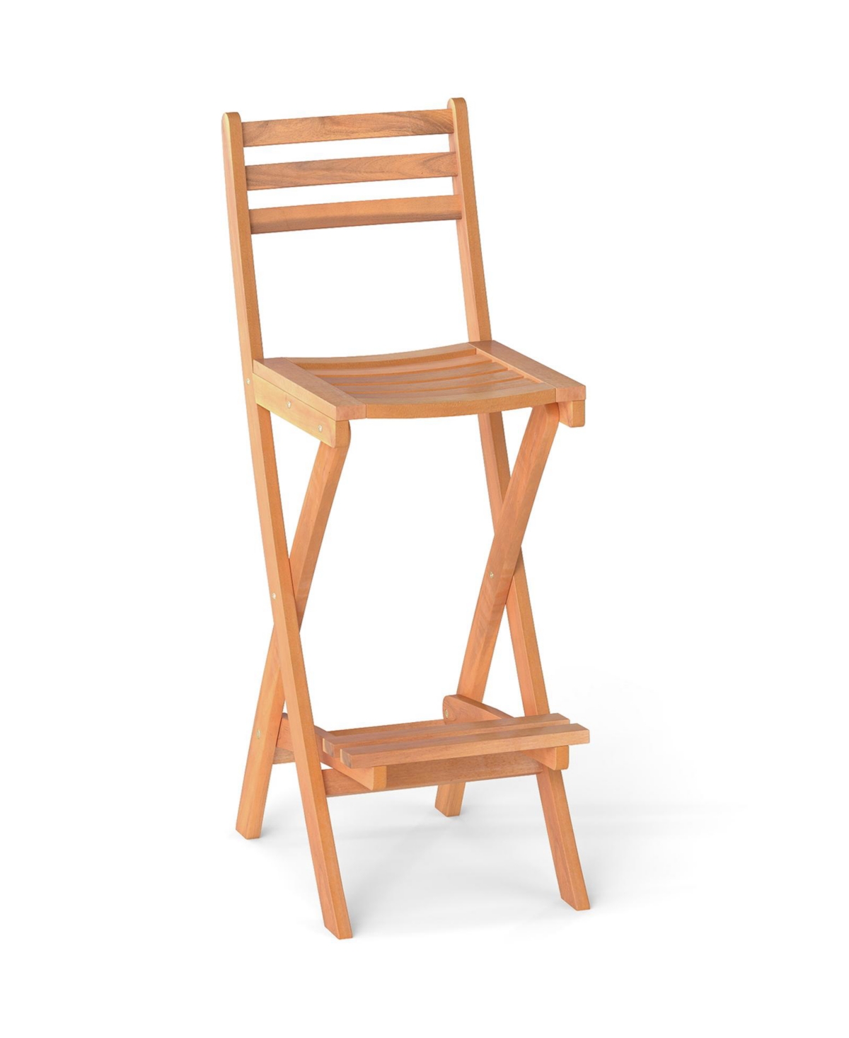 Click here for Sugift Folding Acacia Wood Bar Height Chair with S... prices