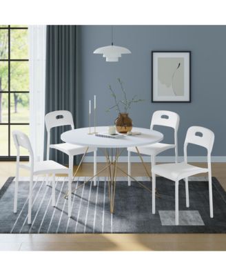 Click here for Homfan Stackable Plastic Dining Chairs With Metal... prices