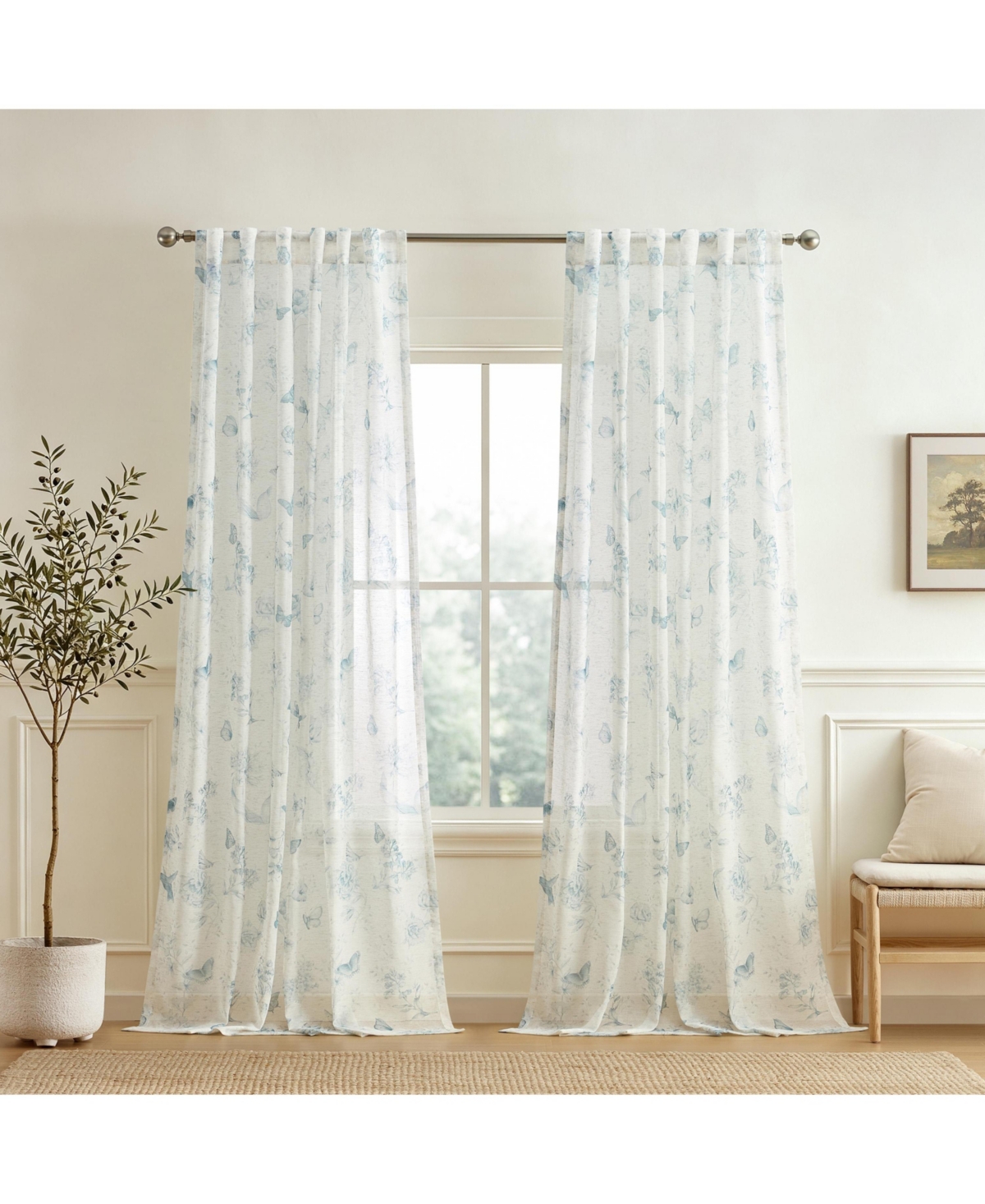 Click here for Lenox Butterfly Meadow Toile Printed Back Tab/Rod... prices