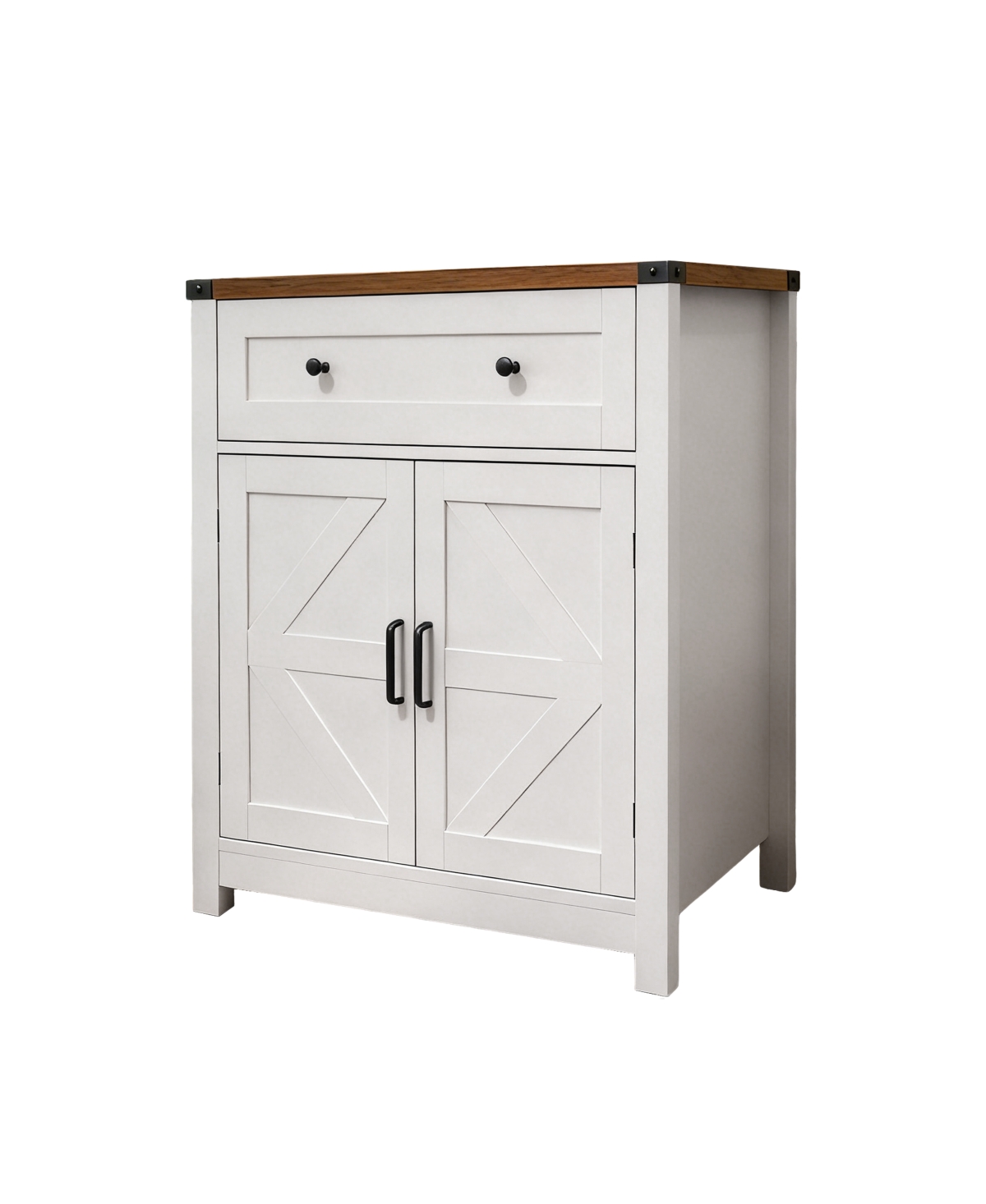 Click here for Clihome Wood-Grain Top Farmhouse Barn-Door Storage... prices