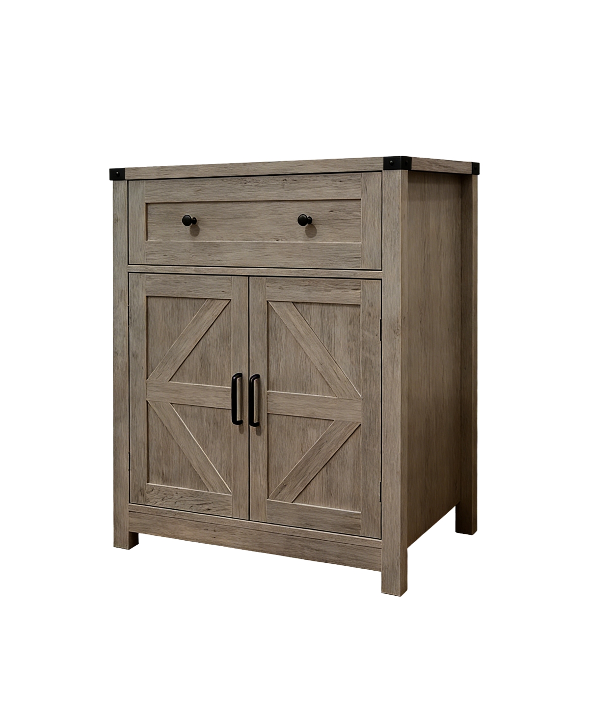 Click here for Clihome Wood-Grain Top Farmhouse Barn-Door Storage... prices