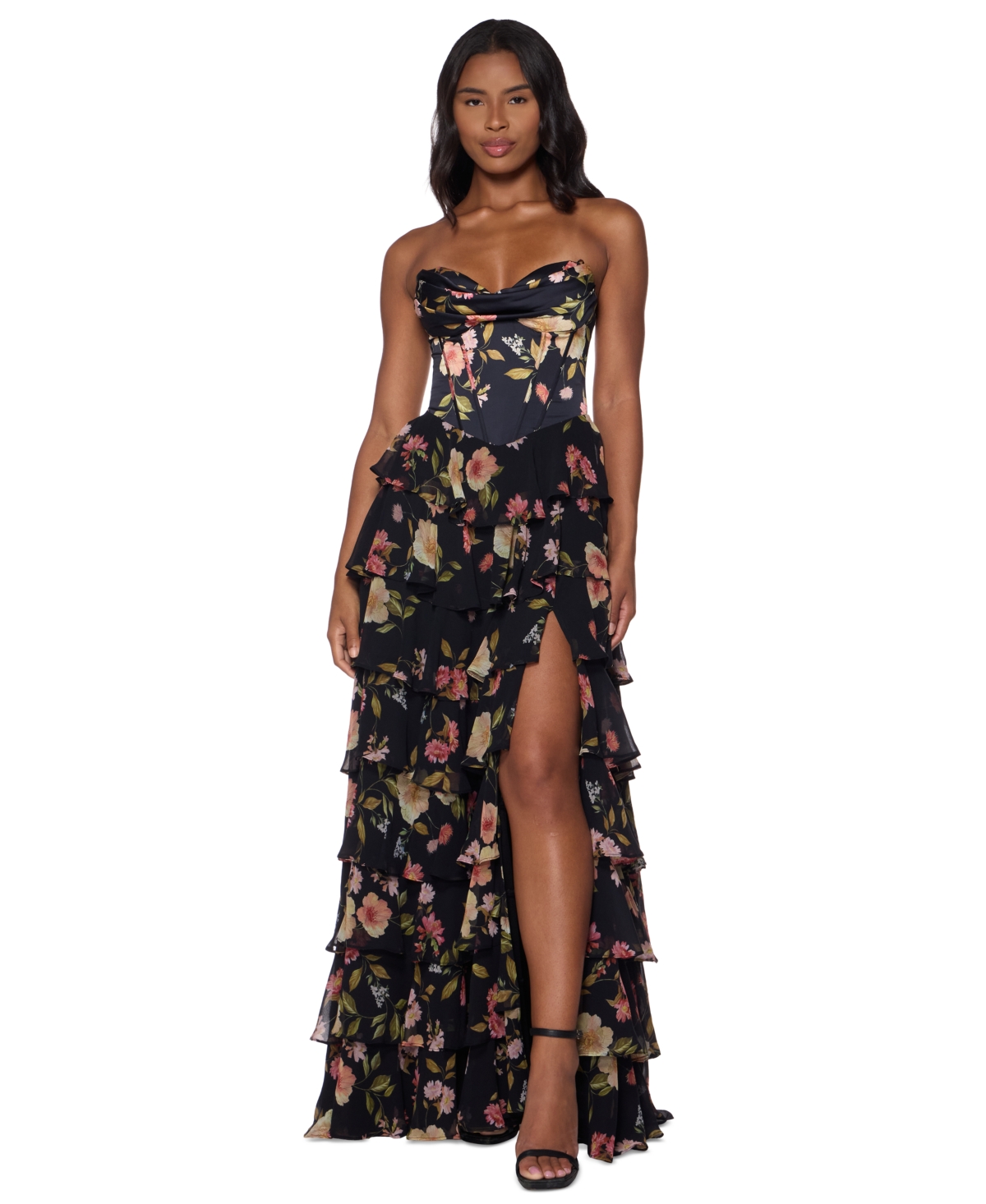 Click here for Alex & Sophia Juniors Sweetheart-Neck Dress - Blac... prices