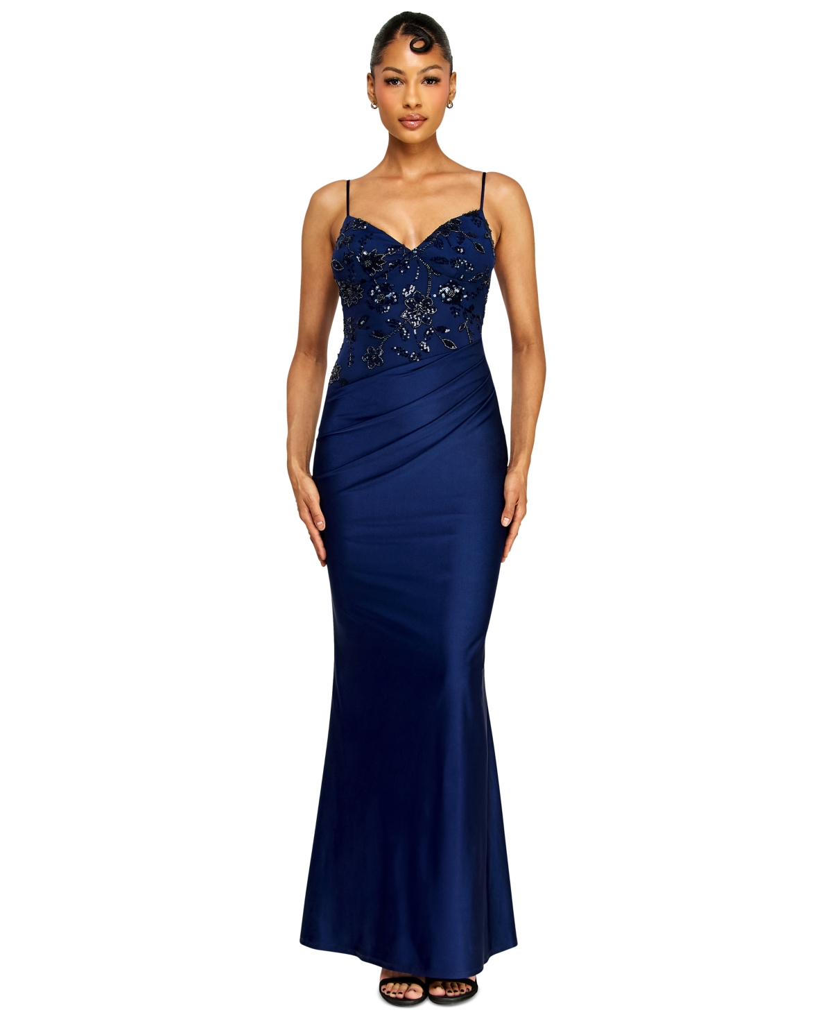 Click here for Alex & Sophia Juniors V-Neck Dress - Navy prices