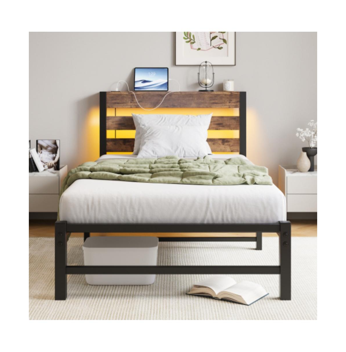 Click here for Lucky One Twin Size Heavy Duty Platform Bed Frame... prices