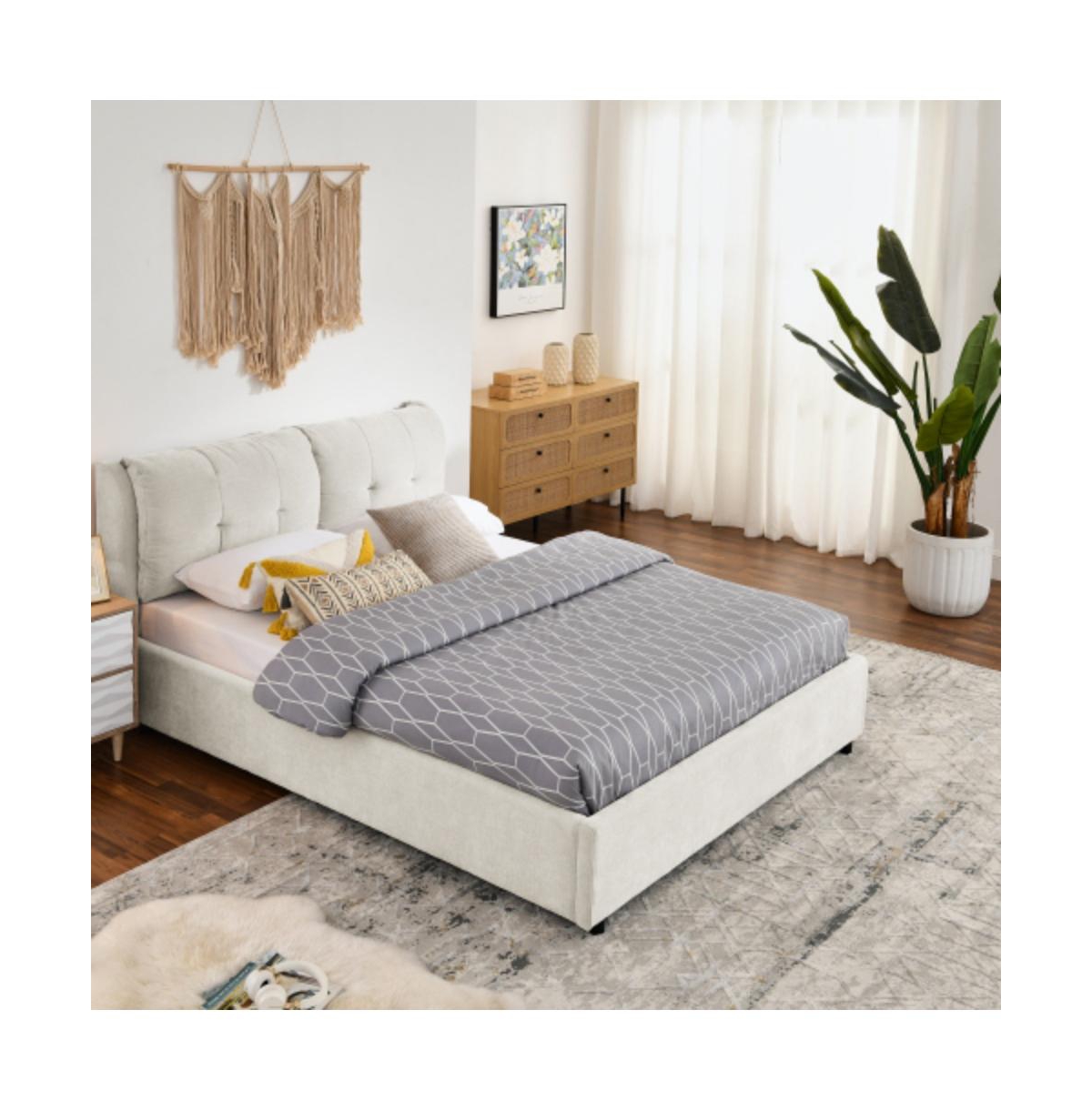 Click here for Lucky One Queen Size Storage Upholstered Hydraulic... prices