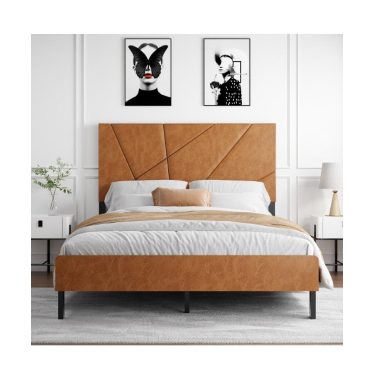 Click here for Lucky One Full Size Metal Platform Bed Frame with... prices